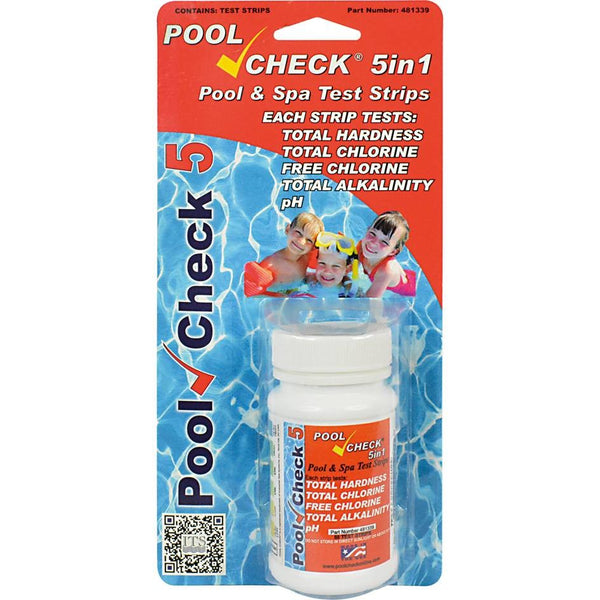 POOL PRO POOL CHECK 5 IN 1 TEST STRIPS PACK OF 50 – Dalby Pools and Spas