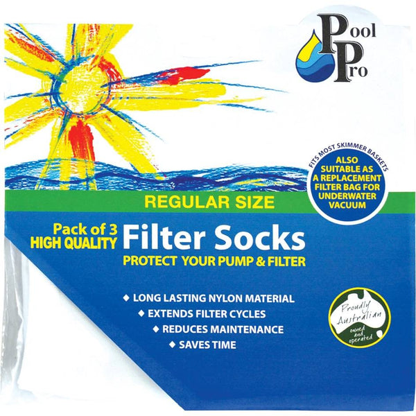 POOL PRO FILTER SOCKS REGULAR SIZE PACK OF 3 – Dalby Pools and Spas